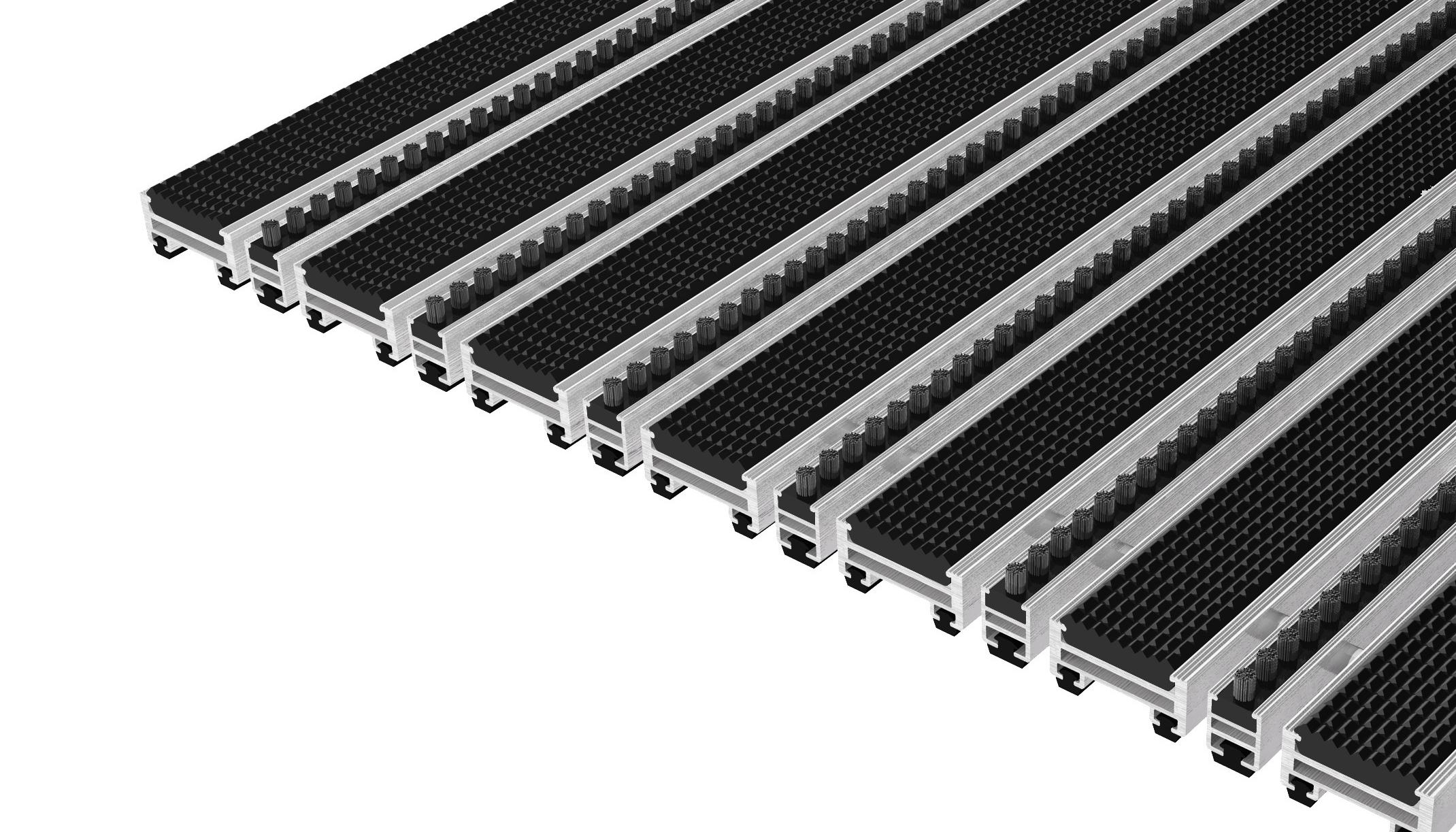 Top Clean Stabil Aluminum Entrance Matting - 17mm with Grooved Rubber ...